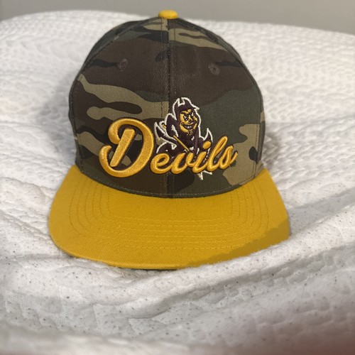 Arizona State Sun Devils College Camo And Yellow Cap With Adjustable ...