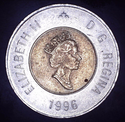 Vintage 1996 Canada 2 Dollar Toonies Queen Elizabeth II Polar Bear ...