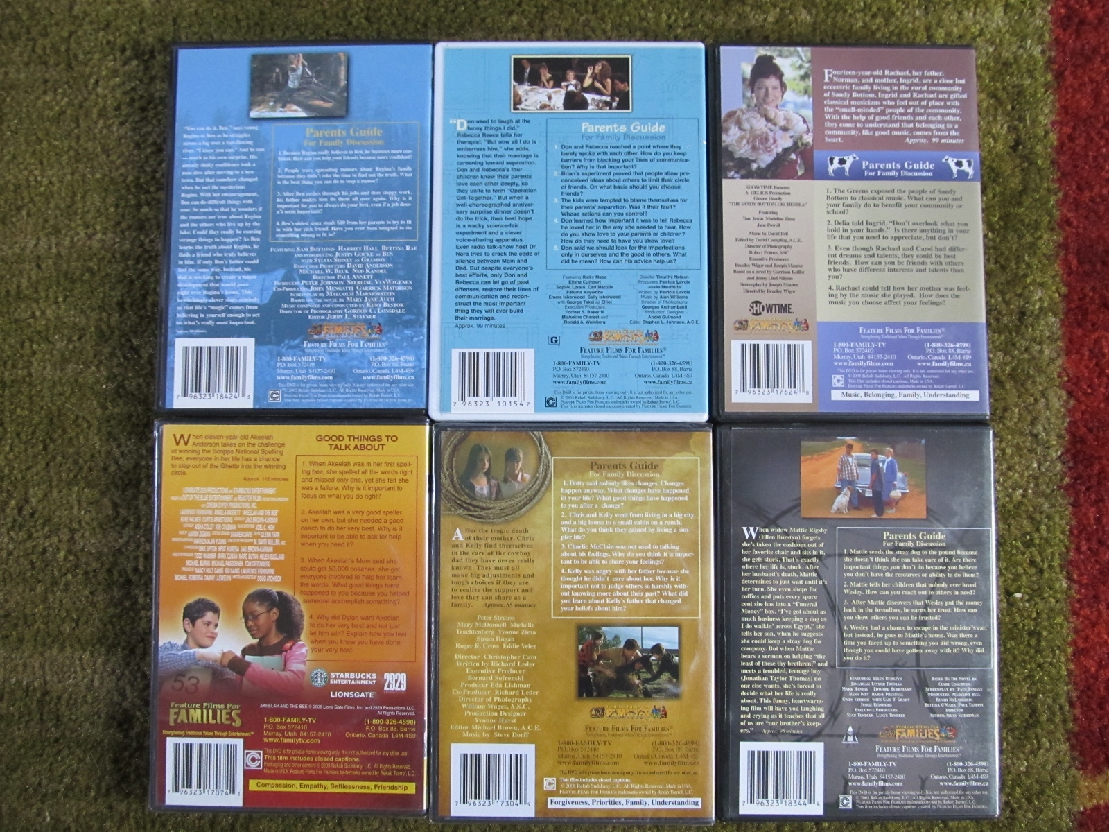 Set of 6 Feature Films For Families DVDs NEW | eBay