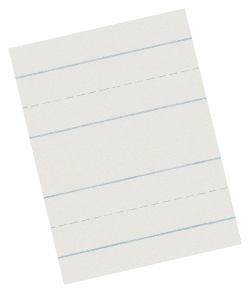 Skip-A-Line Ruled Writing Paper 1/2 Inch Ruled Long Way 11 x 8-1/2 ...
