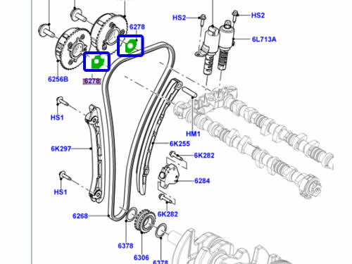 GENUINE LAND ROVER CAMSHAFT SPACER LR2 EVOQUE RANGE ROVER SPORT 2.0L ...