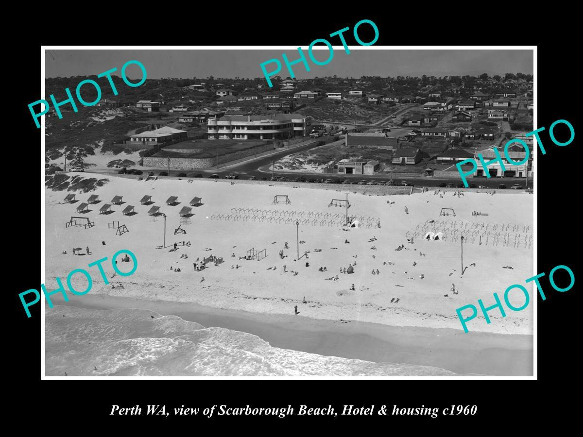 OLD POSTCARD SIZE PHOTO OF PERTH WEST AUSTRALIA SCARBOROUGH BEACH ...