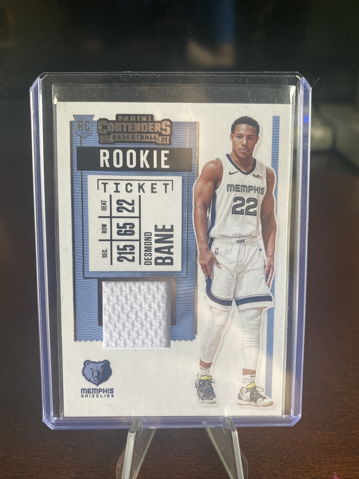 2020 Desmond Bane Panini Contenders Rookie Ticket Swatches #RS-DBN ...