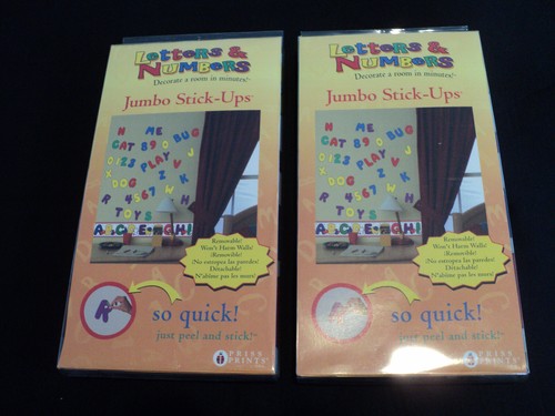 2 x Packets Jumbo Stick-Ups. Letters & Numbers. Wall decoration. NEW ...