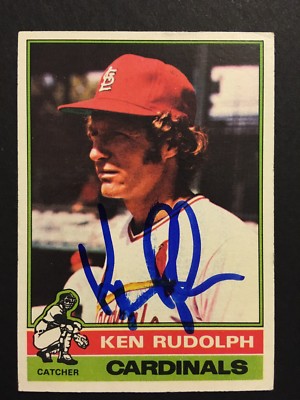Ken Rudolph Cardinals Signed 1976 Topps Baseball Card #601 Auto ...