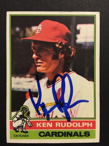 Ken Rudolph Cardinals Signed 1976 Topps Baseball Card #601 Auto ...