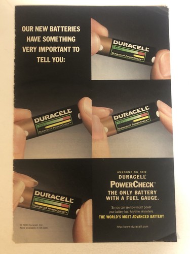 1996 Duracell Batteries Vintage Print Ad Advertisement pa31 | eBay