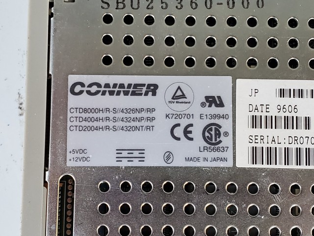 Conner CTD8000H-S SCSI Tape Drive 4MB/8MB 3.5" 4MM Archive Python 28388 ...
