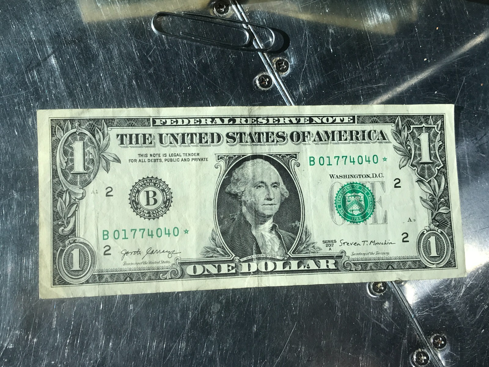 star note 1 dollar 2017 A B 01774040* | eBay