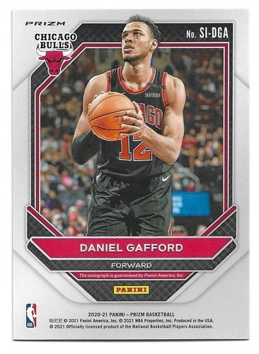 Daniel Gafford 2020-21 Panini Prizm Auto Signatures #SI-DGA Autograph ...