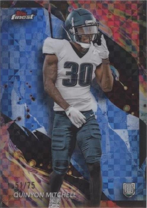 2024 Topps Finest - Uncommon Quinyon Mitchell #153 Blue Checkerboard ...
