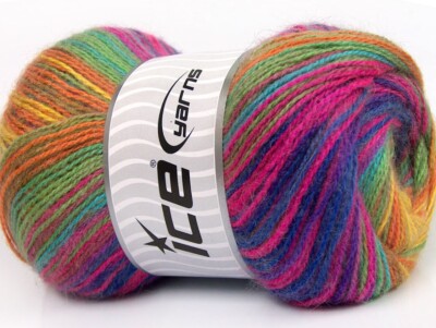 LOT OF 4 Ice ANGORA ACTIVE Yarn #58022 RAINBOW Fine ANGORA Blend | eBay