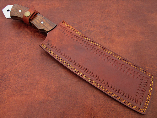 HANDMADE GENUINE D2 STEEL MACHETE WITH FULL TANG ROSEWOOD HANDLE ...