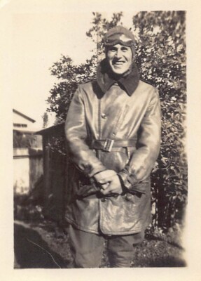 VTG US Army Air Service Pilot Flight Leather Jacket 1920s Photo Helmet ...