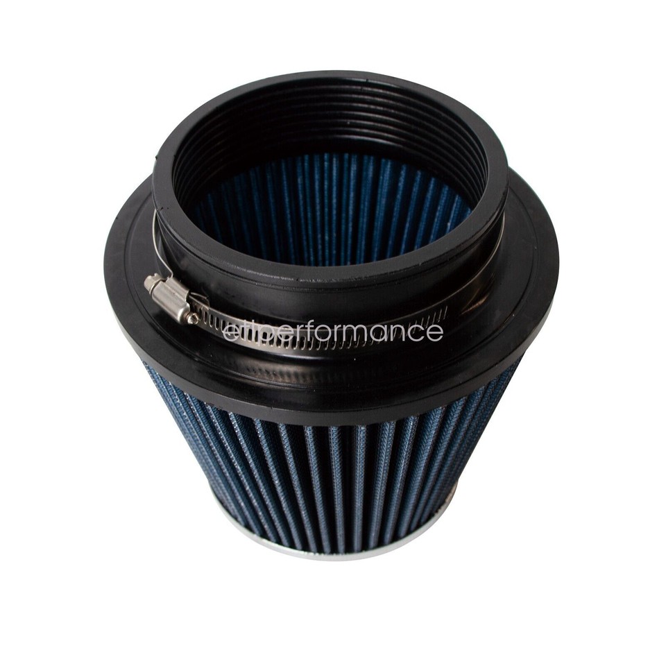 Open Funnel High Performance Air Filter w/Clamp 4.5" Inlet ID Chrome ...