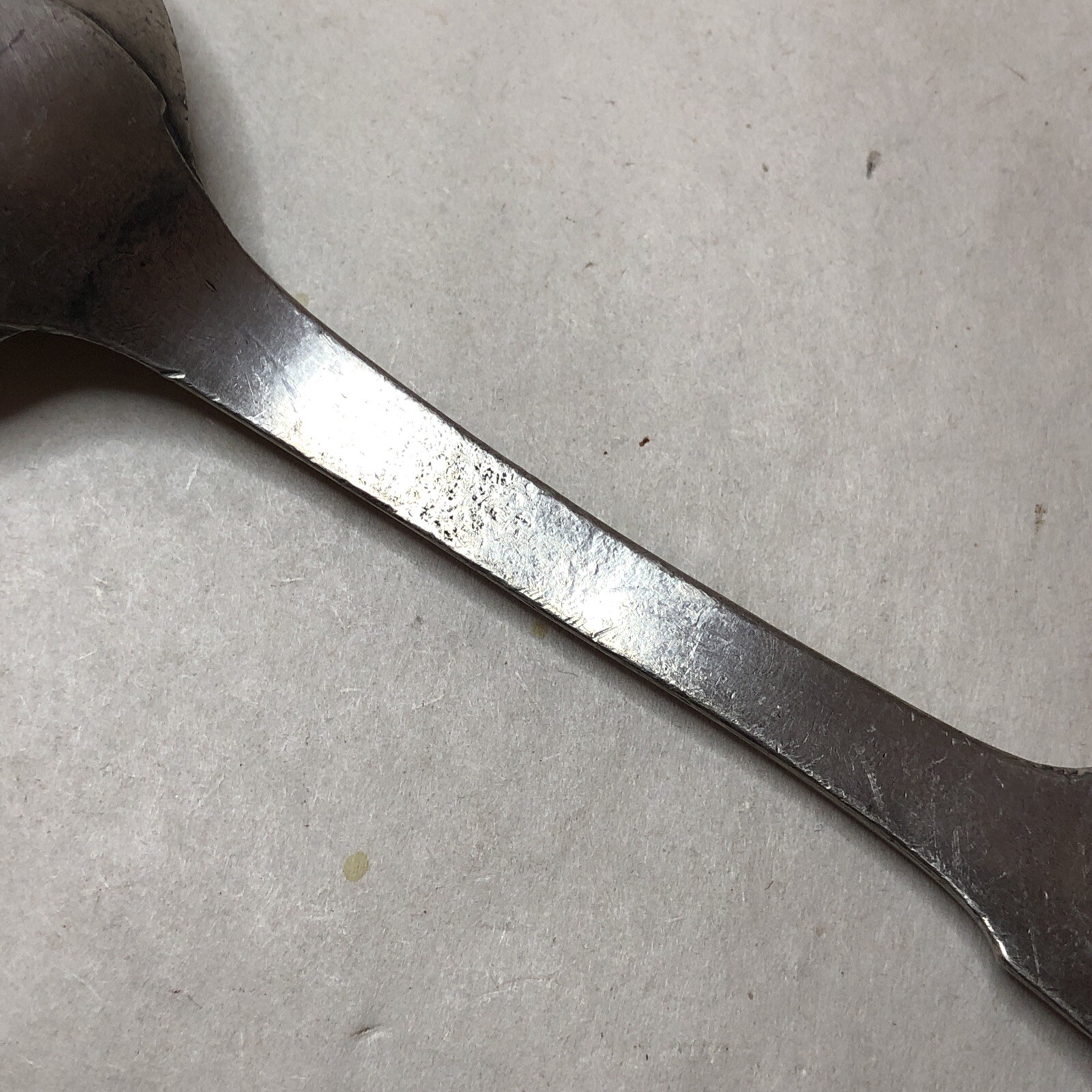 Large Rare Antique 18th Century Solid Pewter Signed JR. Spoon 1700's 8. ...