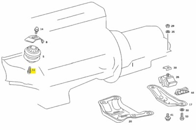 A2019900912 MERCEDES W201 ENGINE MOUNTING TO FRONT SUBFRAME SCREW ...