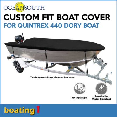 Oceansouth Custom Fit Boat Cover for Quintrex 440 Dory Open Boat | eBay ...