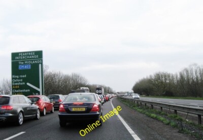 Photo 6x4 Traffic jam, A34 northbound Wolvercote c2014 | eBay UK