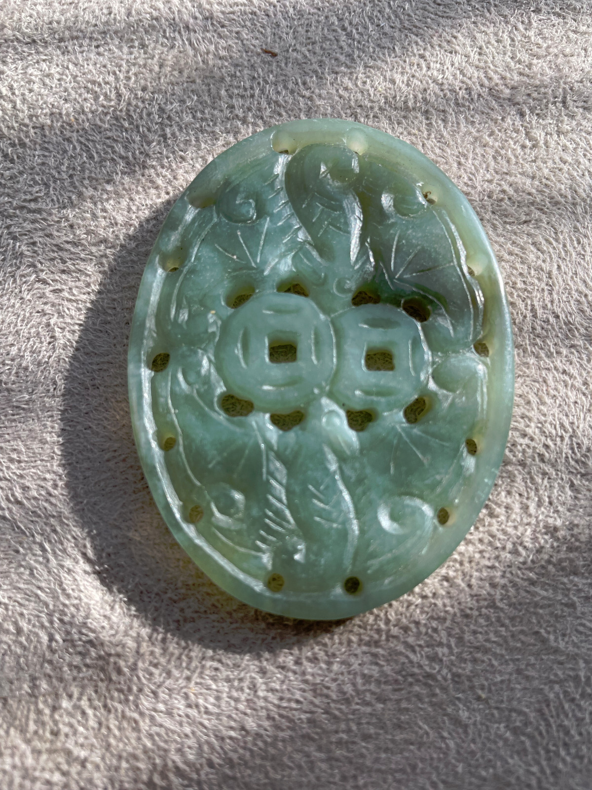 P) JADEITE DOUBLE BAT CARVED MEDALLION. ALMOST 2 1/2" | eBay