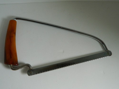 Butchers Vintage 9.5" Bone Saw Hacksaw Butterscotch Swirled Bakelite ...