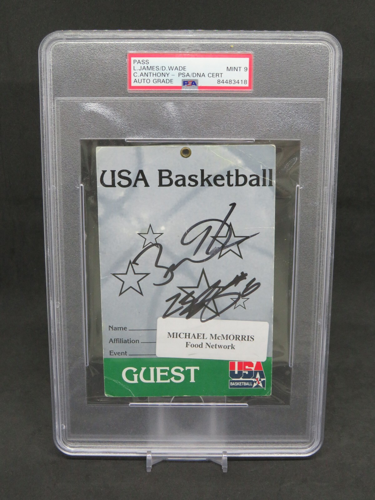 LEBRON JAMES CARMELO ANTHONY DWAYNE WADE AUTOGRAPHED SIGNED OLYMPIC ...