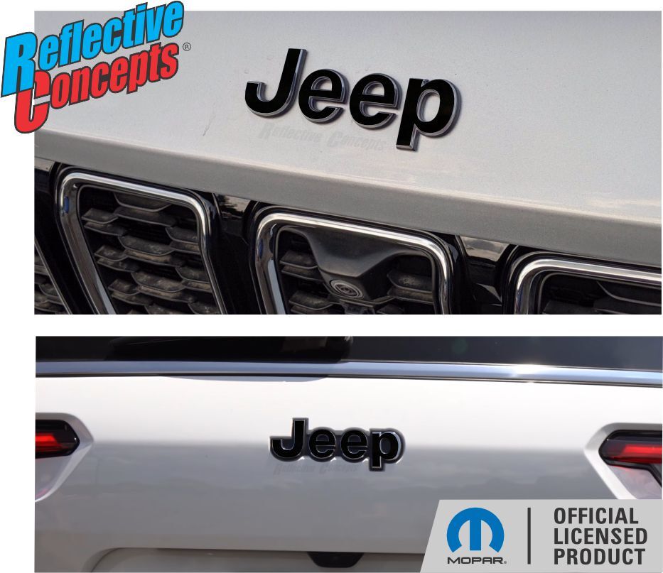 JEEP Front and Rear Emblem Overlay Decals for 2022-2023 Jeep Grand ...