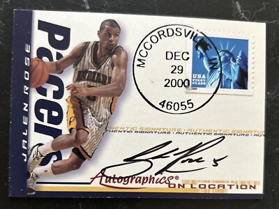 JALEN ROSE 2001 SKYBOX AUTOGRAPHICS ON LOCATION AUTO AUTOGRAPH CARD! | eBay
