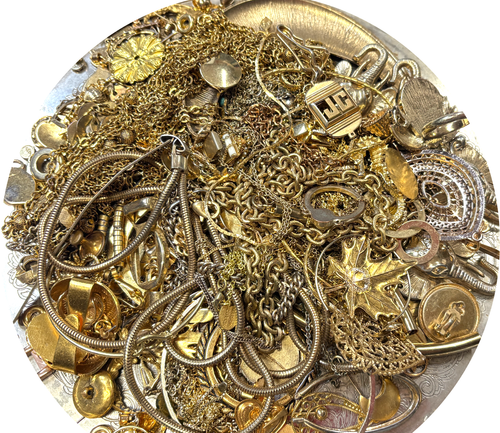 2 Lbs TESTED W XRF Gold Plated Recovery Scrap Craft Broken Jewelry Lot ...