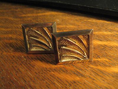 Atomic 1960's Cufflinks - Vintage Gold Rocket Launch Fireworks Groovy ...