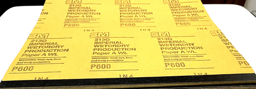 30 open/box 3M P600 Grit 213Q 9" x 11" Imperial Wet or Dry Sandpaper ...