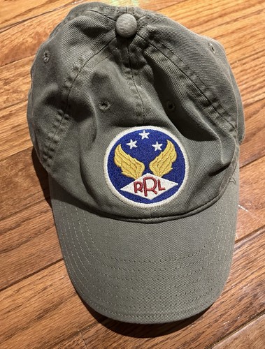 RRL Double RL Ralph Lauren Cap USAF Winged Logo Patch Faded Olive ...