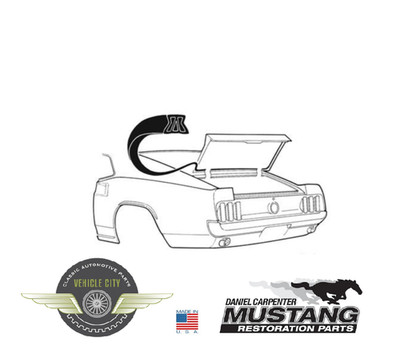 1969 1970 Ford Mustang Fastback Trunk Weatherstrip Made in USA OEM | eBay