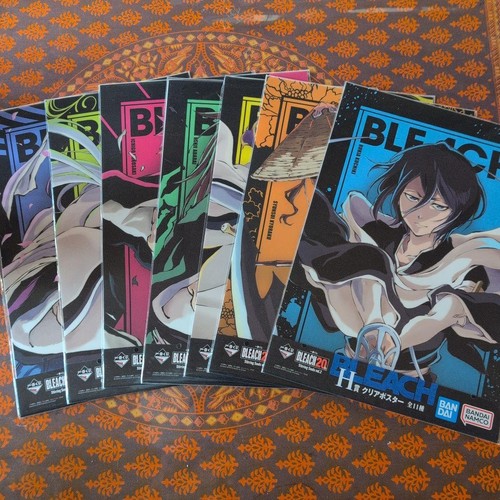 BLEACH Clear Poster Set Complete 7 Characters Anime Collector Visual ...