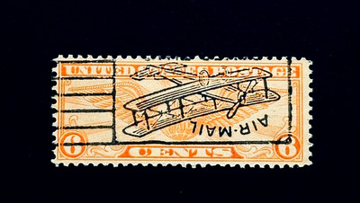 US Stamp - 1934 Air Mail Winged Globe 6c Used Sn C19 - Inverted ...