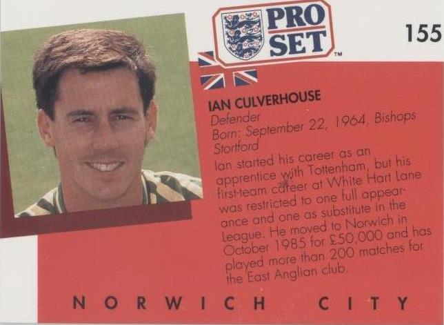 1990-91 Pro Set Ian Culverhouse #155 for sale | eBay