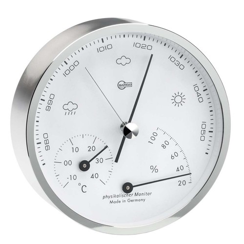 Barigo Table Weather Station Barometer Thermo Hygro with Marinemounting ...