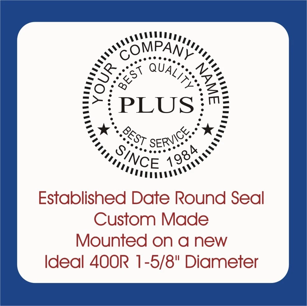 Round Seal Rubber Stamp