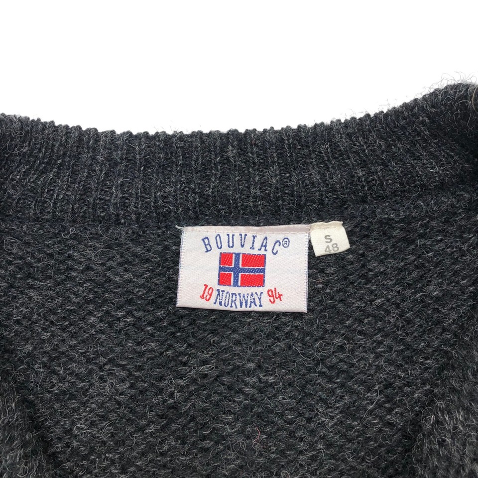 Vintage BOUVIAC NORDIC Norway Jumper Pullover Sweater 100% Wool Men ...