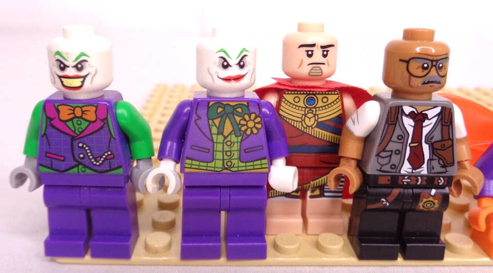 LEGO DC Superhero Minifigure Lot: Batman, Joker, LexCorp Henchman, Man ...