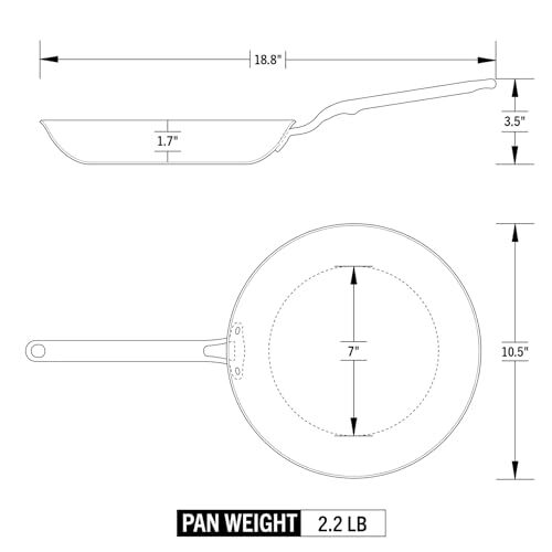 x Eater 10.5 Inch Frying Pan | Made in USA | 5-Ply Fully Clad Stainless ...