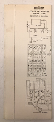 Vintage Morse Color Television TV Model 7000 Schematic Diagram Japan | eBay
