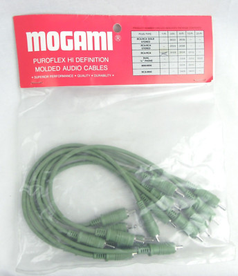 Mogami 3101 Green RCA Patch Cable, Set of 8, 1ft - New, Free Shipping ...