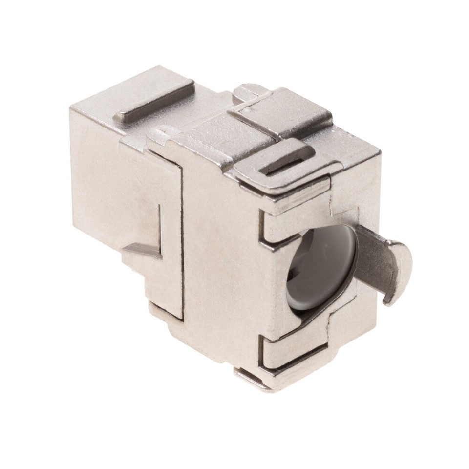 Cat6A RJ45 Network Keystone Jack Shielded Toolless 360 Degree FTP Multi ...
