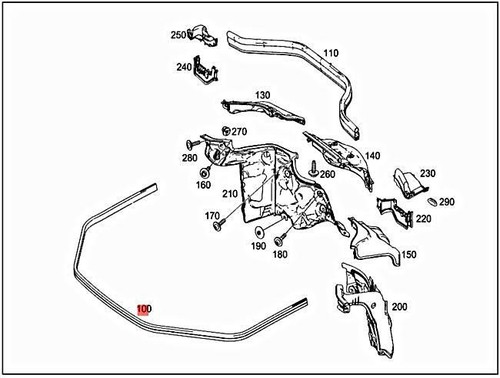 Genuine MERCEDES C292 W166 X166 GL-CLASS X166 Engine hood seal ...