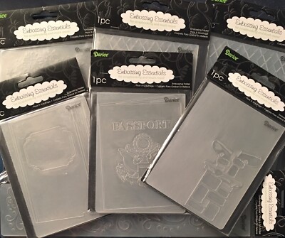 Darice Embossing Folders 4.25x5.75, 5x7, 2.5x12 Many Designs You Choose ...