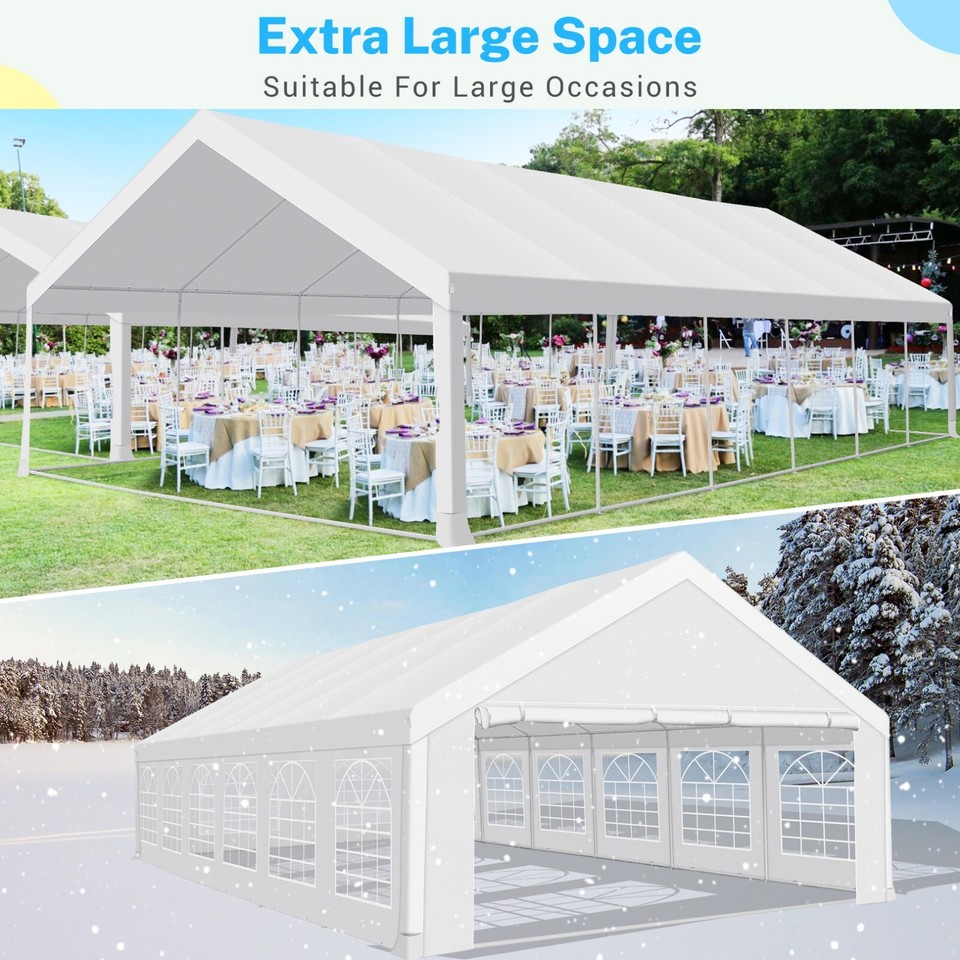 20x40 Heavy Duty Party Tent with 8 Removable Sidewalls Outdoor ...