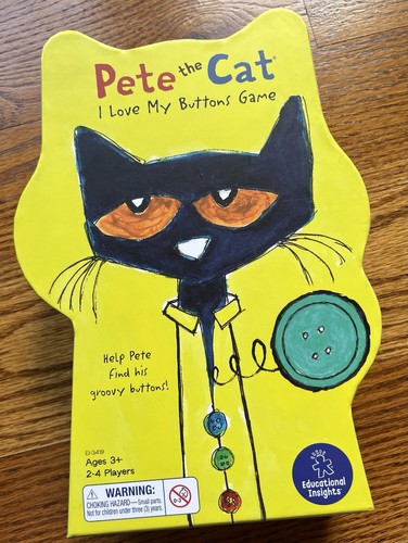 Pete The Cat I Love My Buttons Board Game For Toddlers & Preschoolers ...