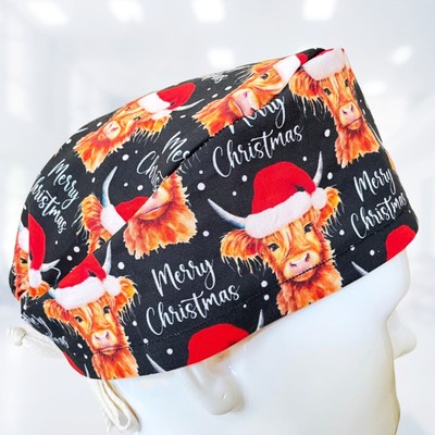 PREMIUM Fabric HIGHLAND COW SURGICAL SCRUB CAP| Modern Surgical Cap ...