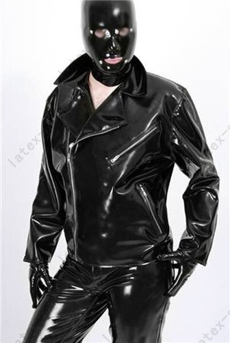 293b Latex Rubber Gummi straitjacket Motorcycle Jackets coats ...